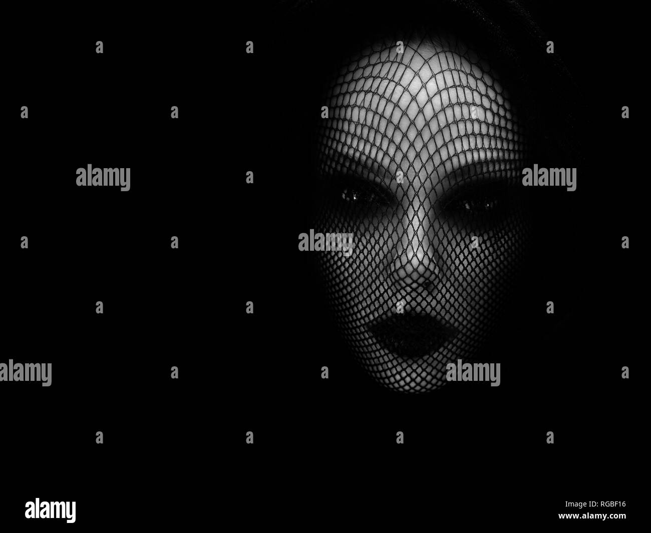 Woman wearing stocking Black and White Stock Photos & Images - Alamy