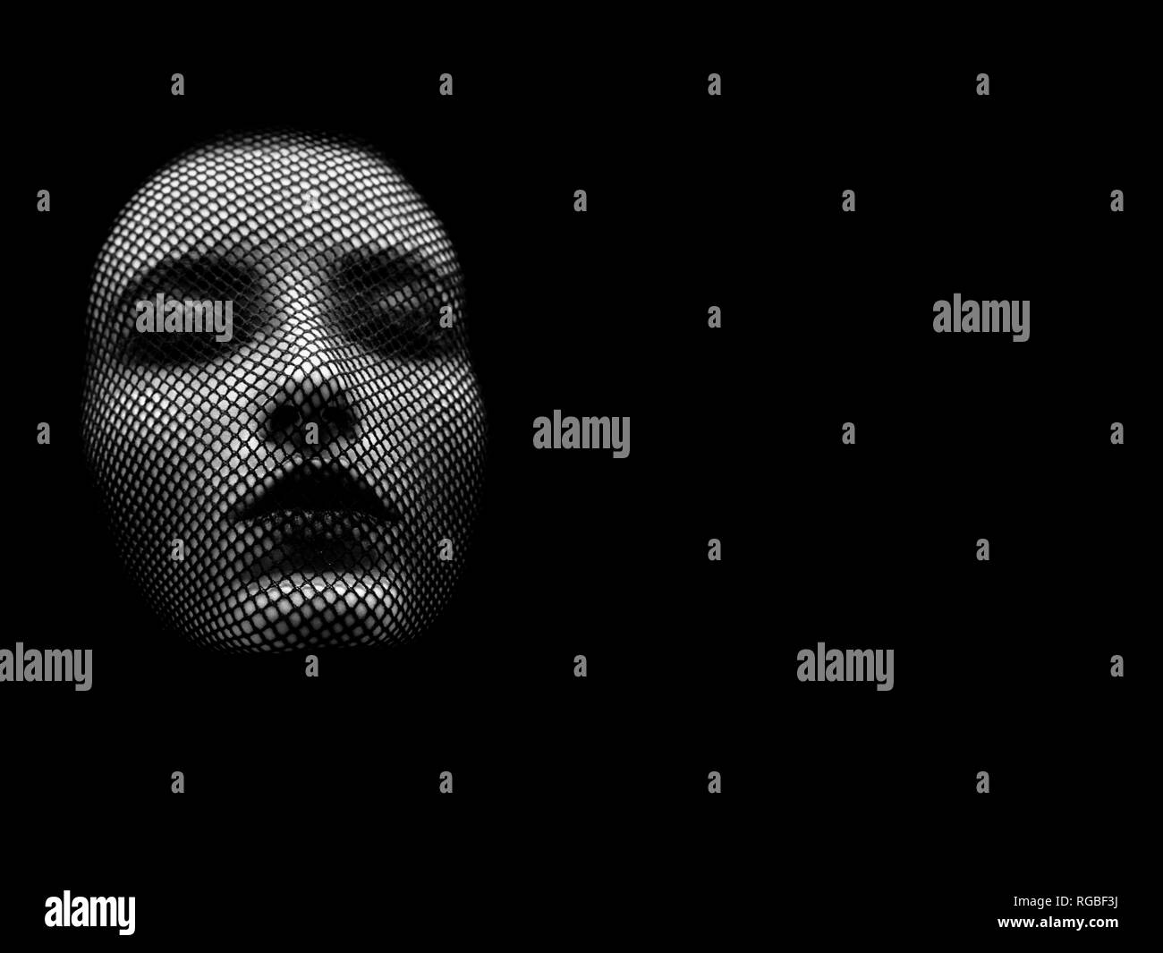 Female serious makeup Black and White Stock Photos & Images - Alamy