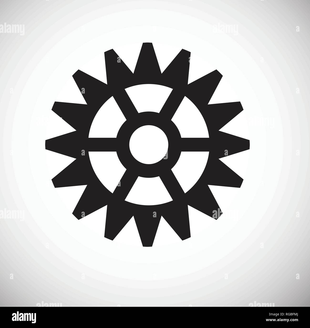 Gear icon on white background for graphic and web design, Modern simple ...