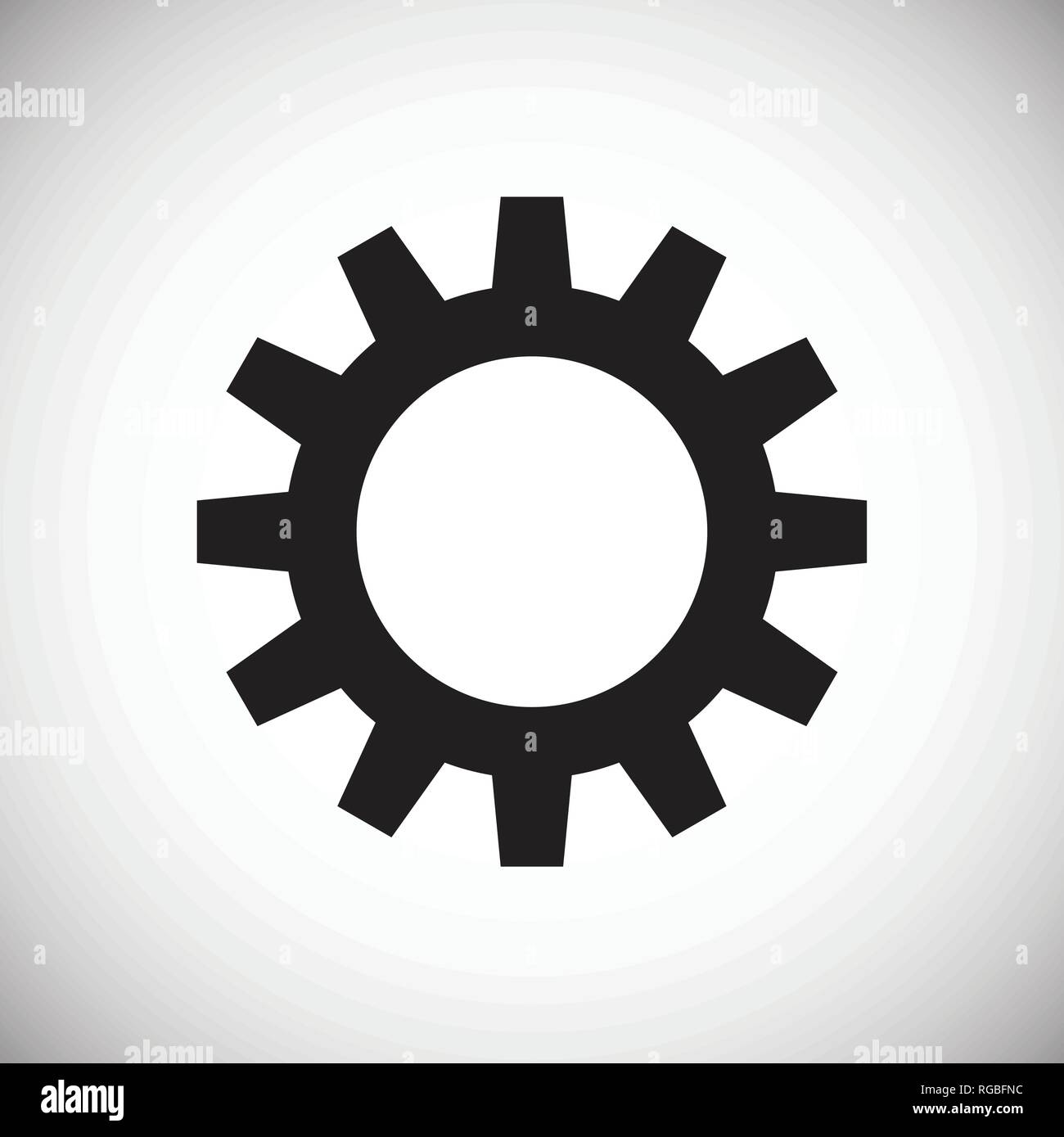 Gear icon on white background for graphic and web design, Modern simple ...