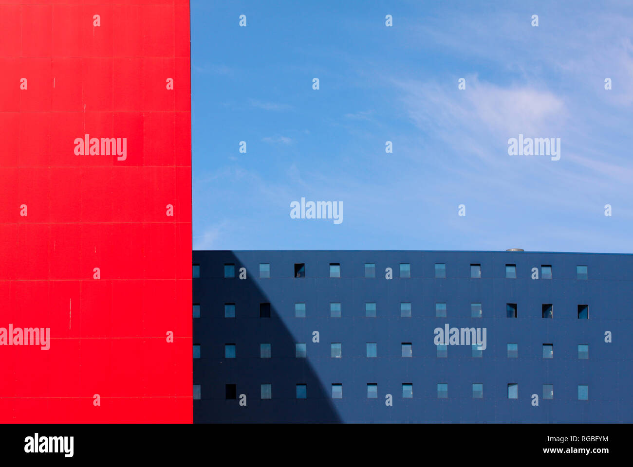 Buildings in modern contemporary architecture with minimalistic ...