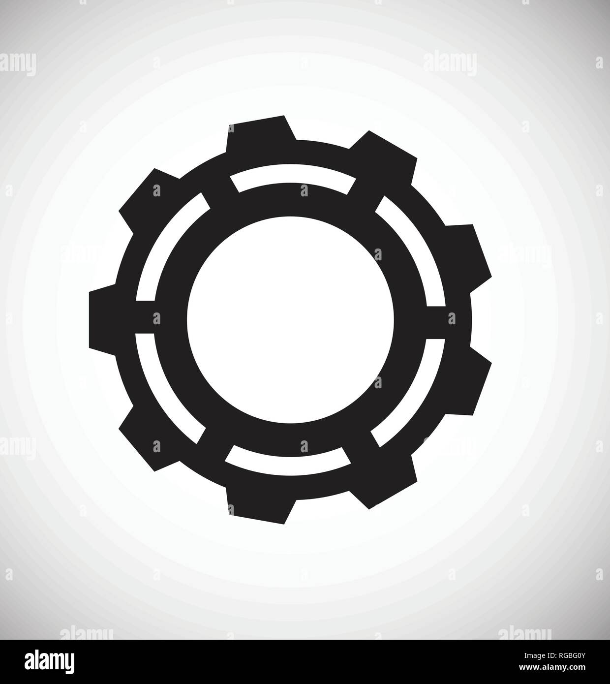 Gear icon on white background for graphic and web design, Modern simple ...