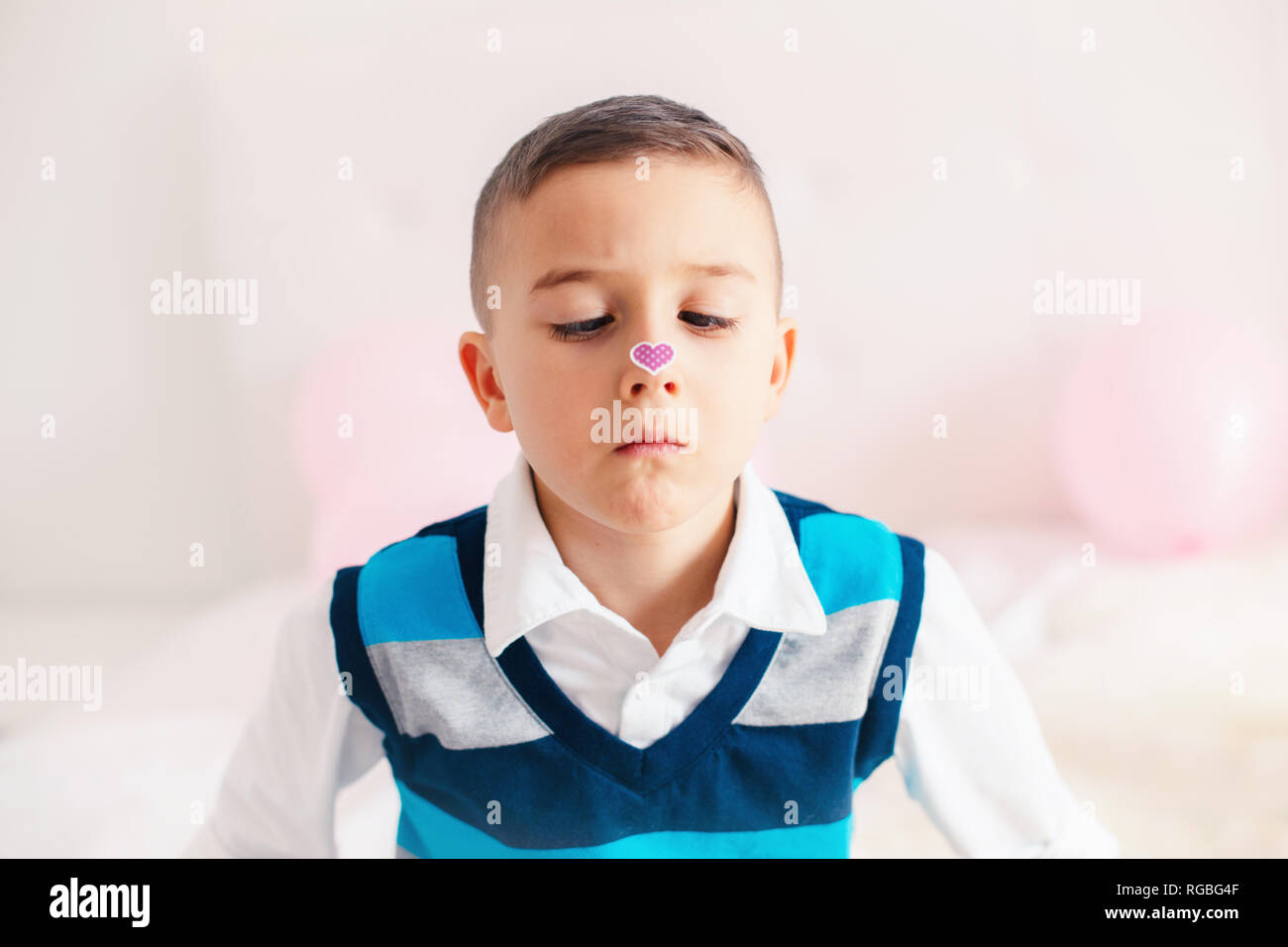 Child Touching Nose One Person Stock Photos & Child Touching Nose One ...