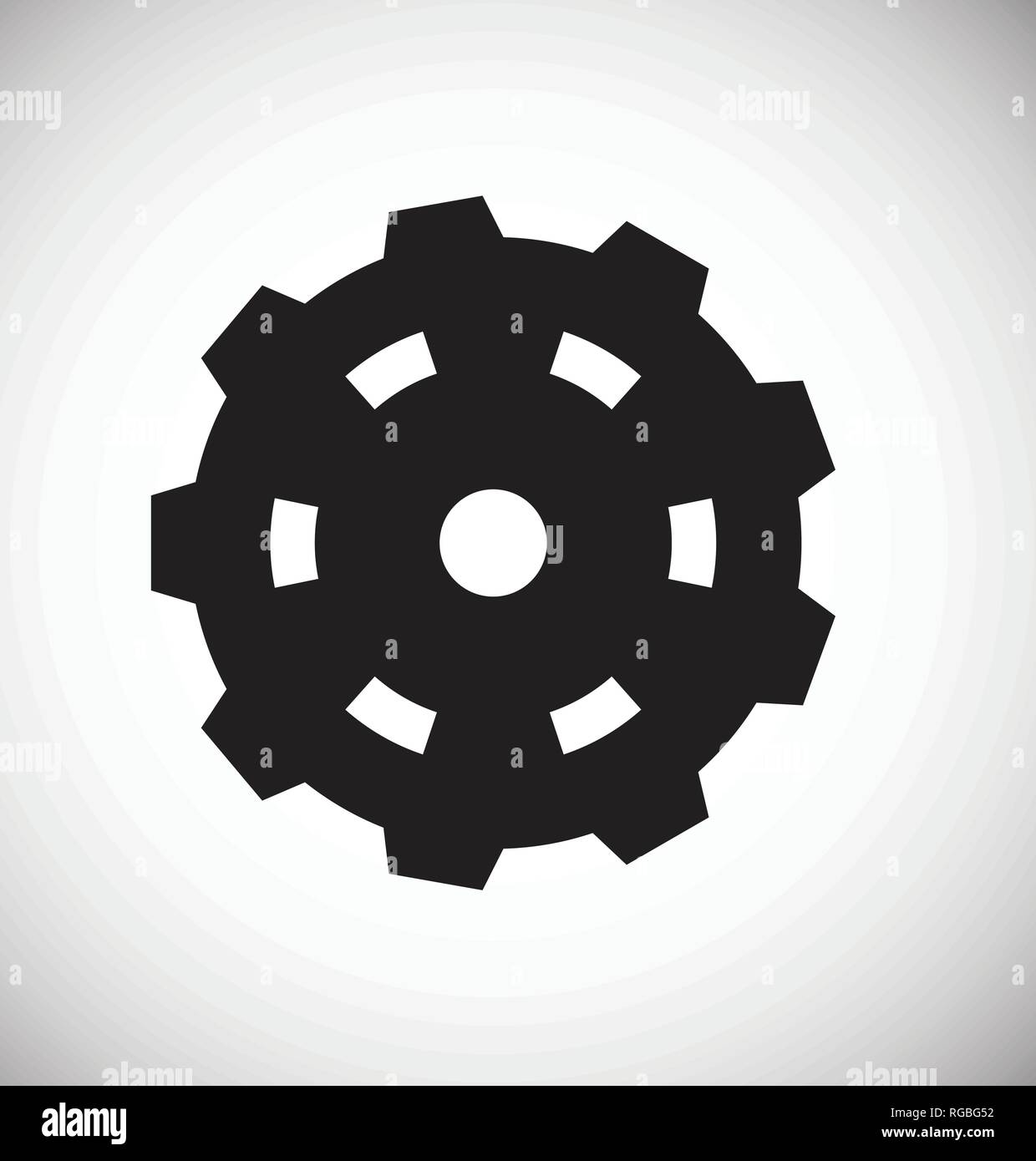 Gear icon on white background for graphic and web design, Modern simple ...