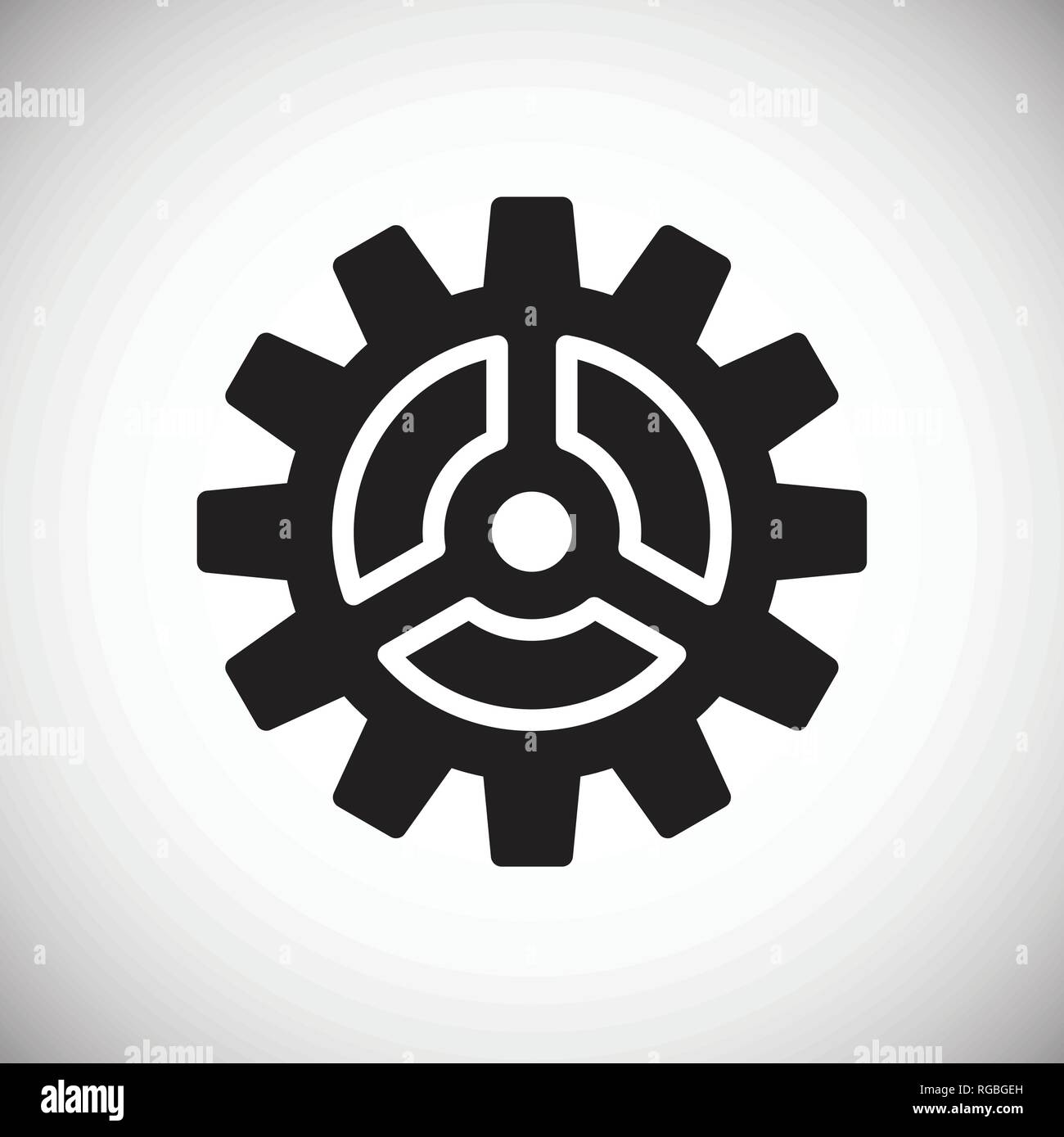 Gear icon on white background for graphic and web design, Modern simple ...