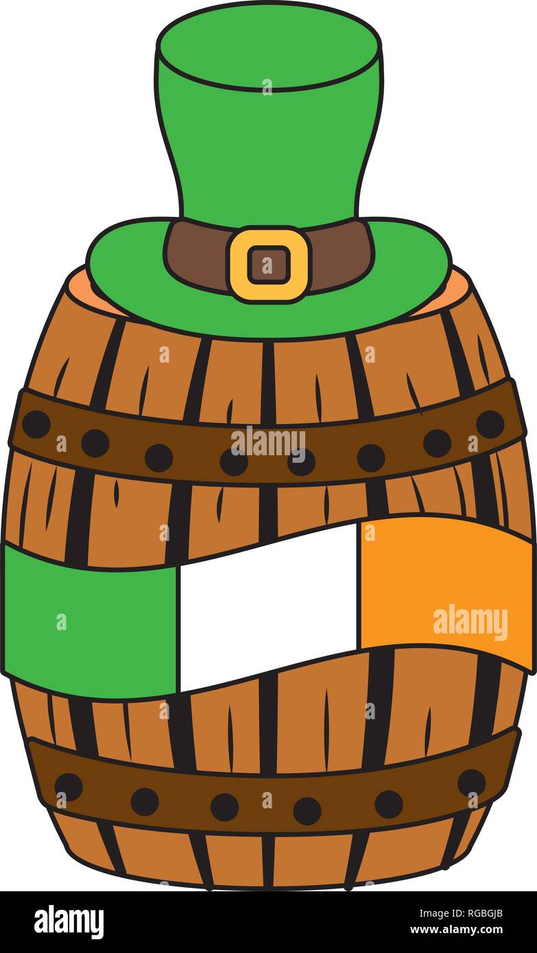 barrel with irish flag Stock Vector Image & Art - Alamy