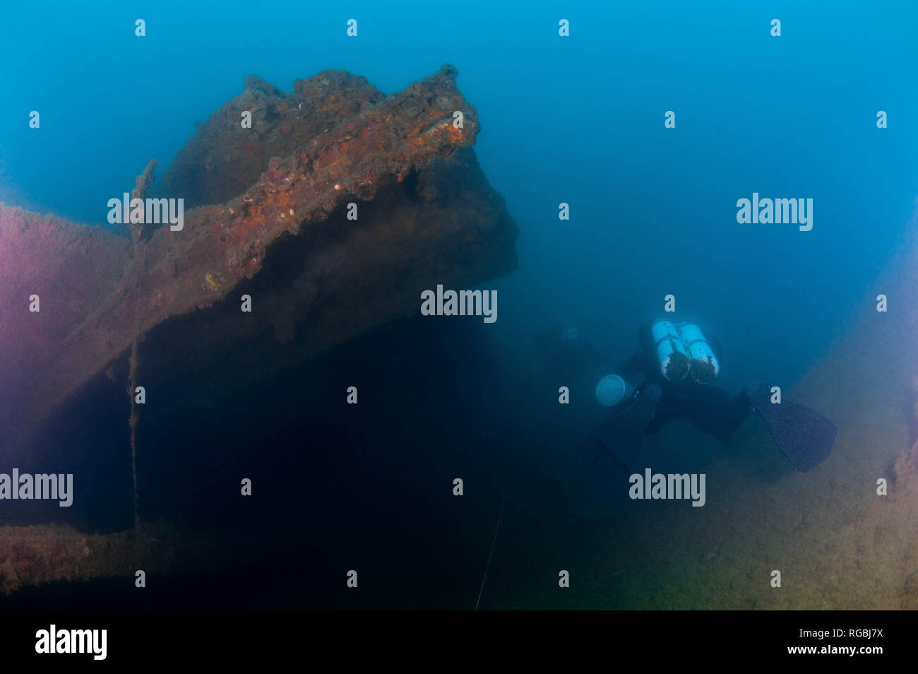 SS Margit Wreck in Malta Stock Photo - Alamy