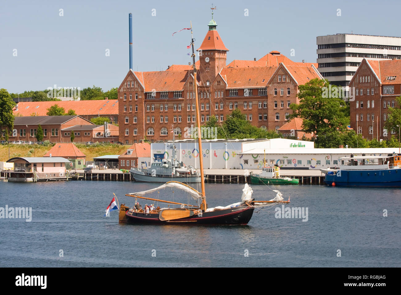 waterfront at the port of Sonderborg, Sonderborg, Denmark, Europe Stock ...