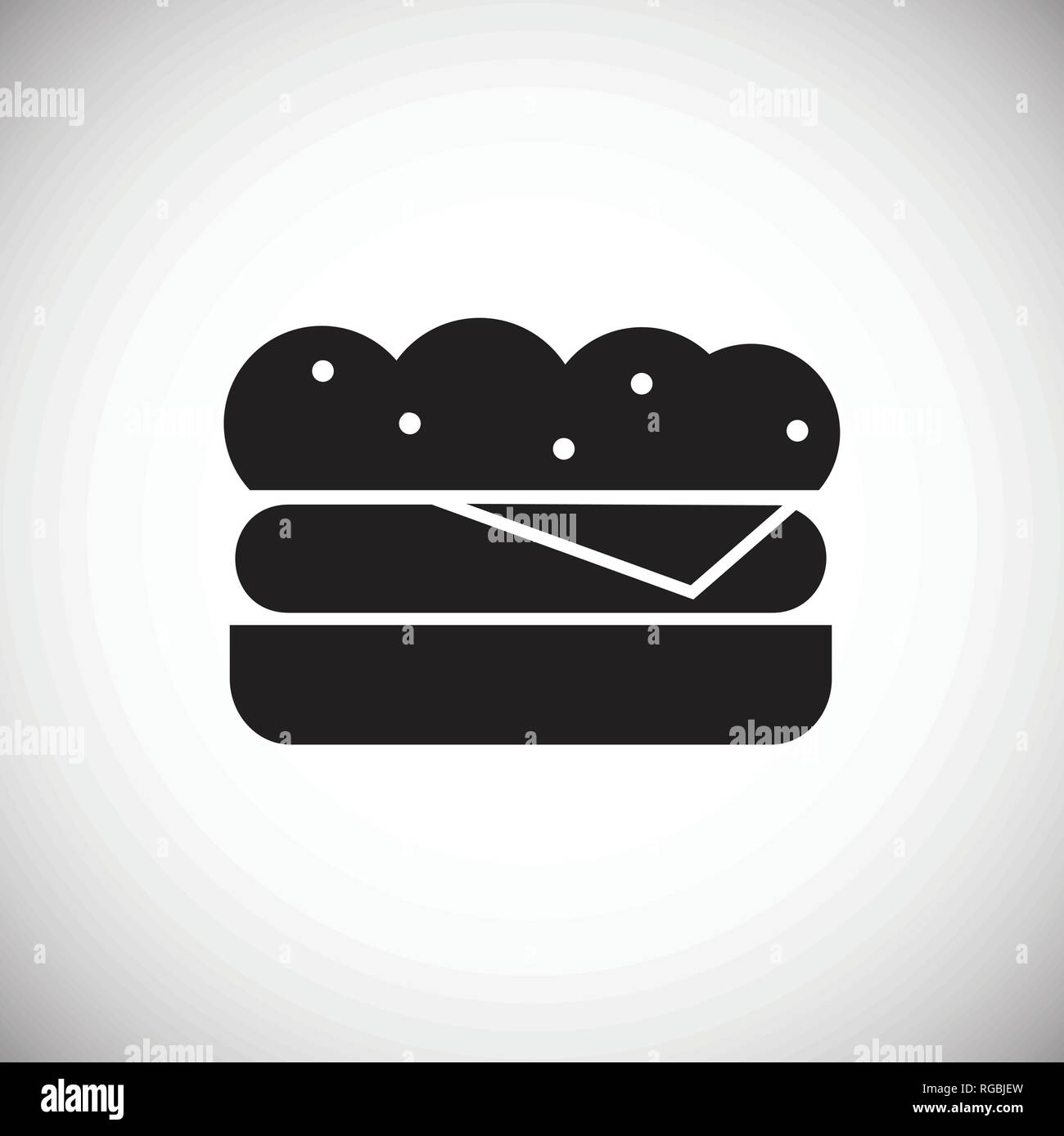 Burger icon on white background for graphic and web design, Modern ...