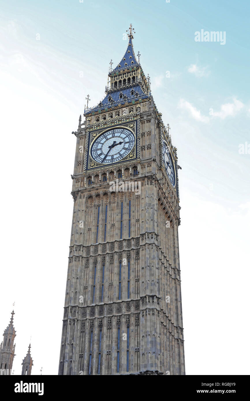 Big ben clock elizabeth tower famous london landmark hi-res stock ...