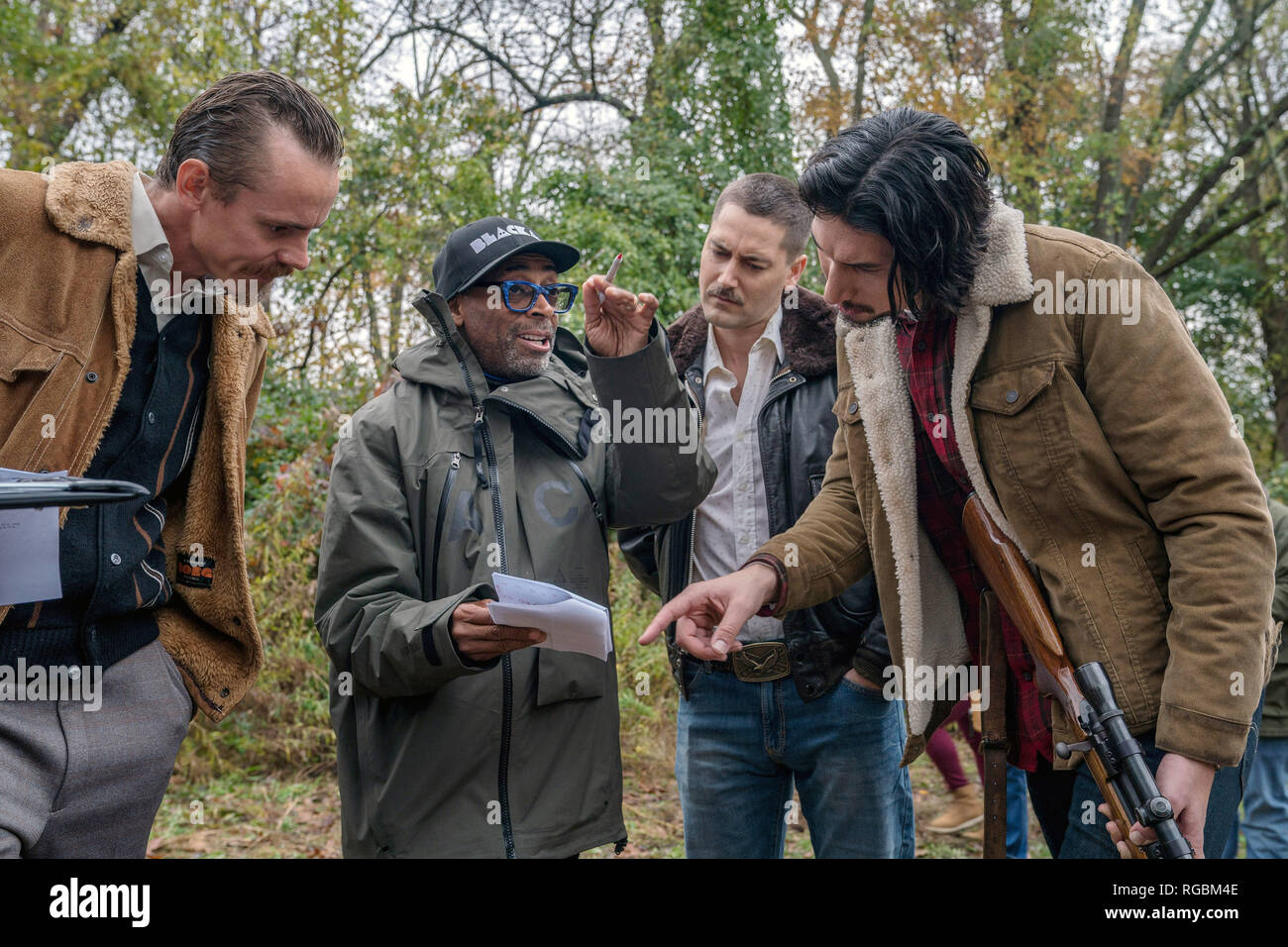 BLACKKKLANSMAN, from left: Jasper Paakkonen, director Spike Lee, Ryan ...