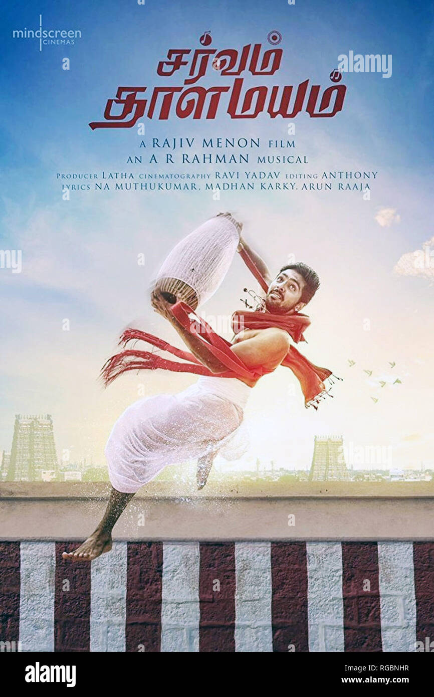 SARVAM THAALA MAYAM, Indian poster in Tamil and English, G.V. Prakash ...