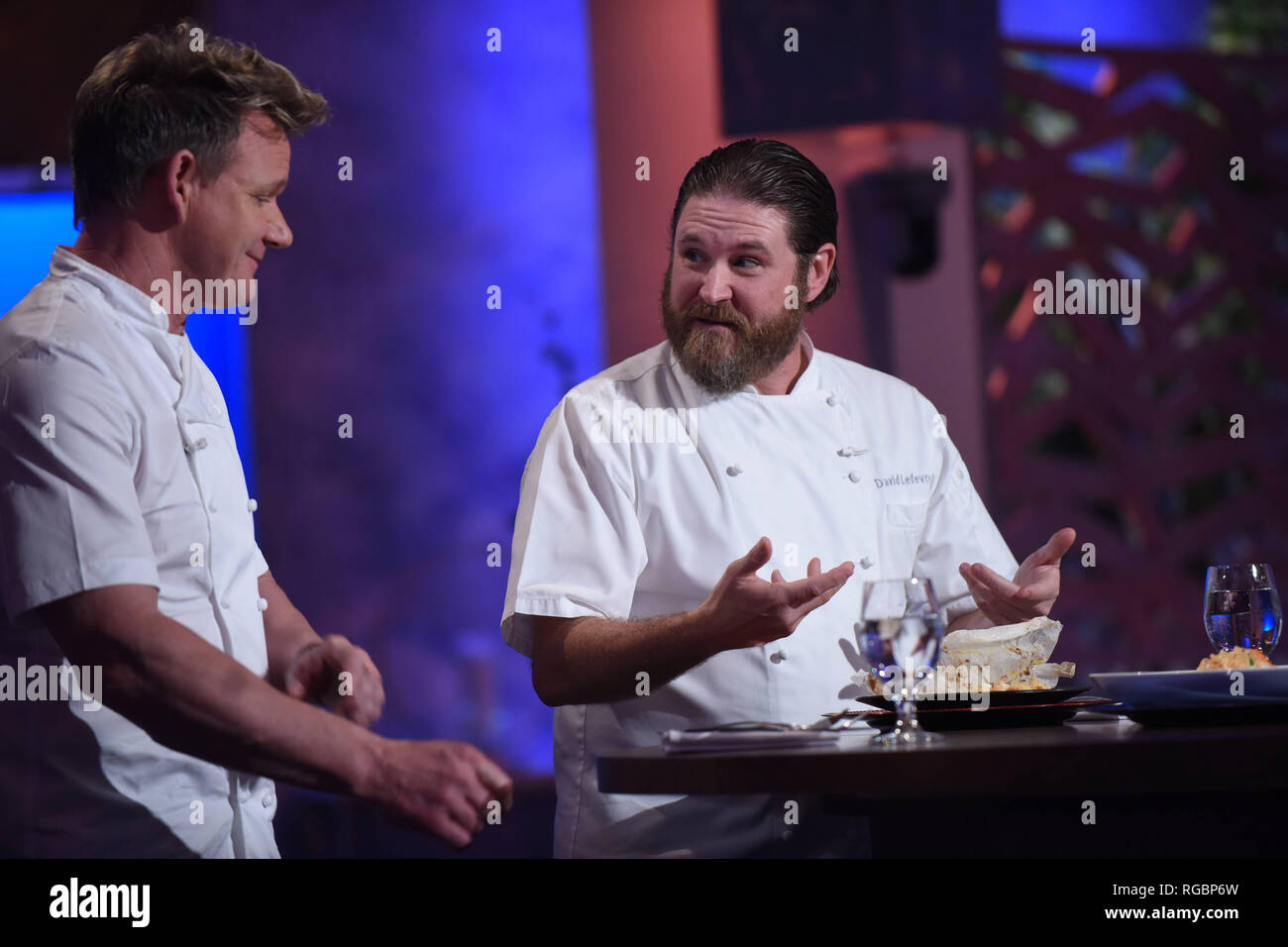 HELL'S KITCHEN, from left: Gordon Ramsay, chef David LeFevre, 'Fish Out ...
