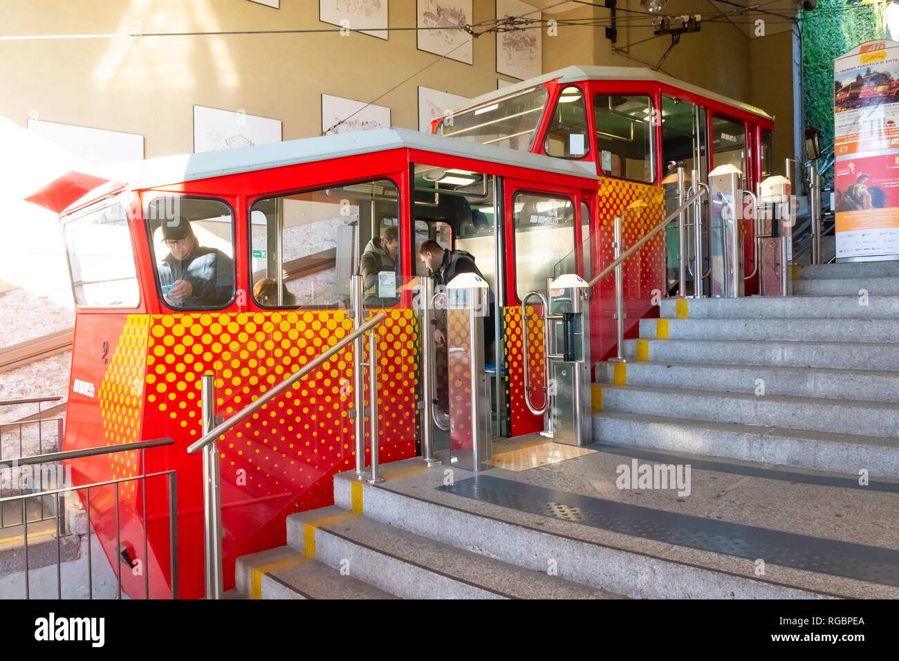 Bergamo Italy Funicular Stock Photos & Bergamo Italy Funicular Stock ...