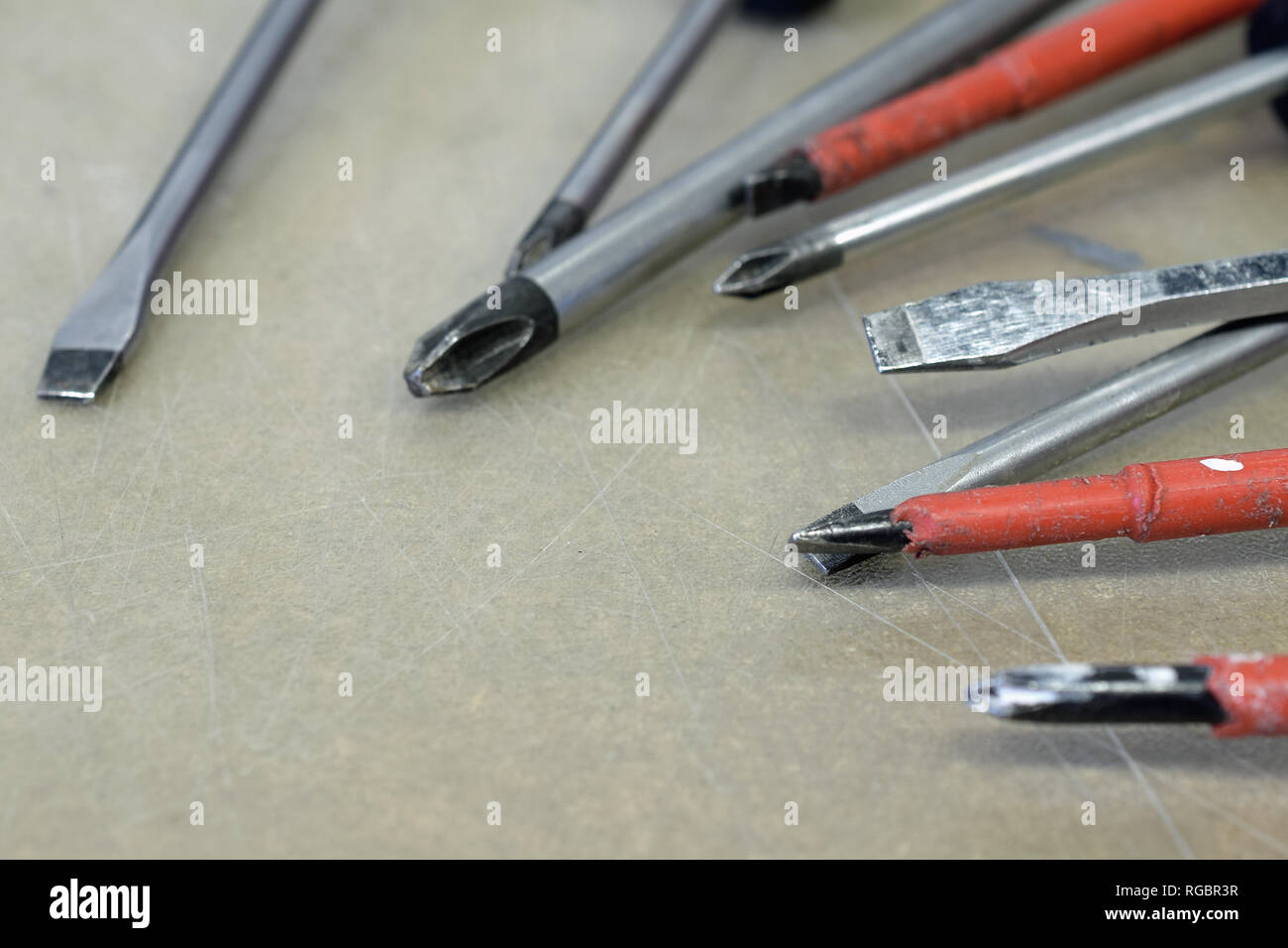 Old screwdrivers hi-res stock photography and images - Alamy