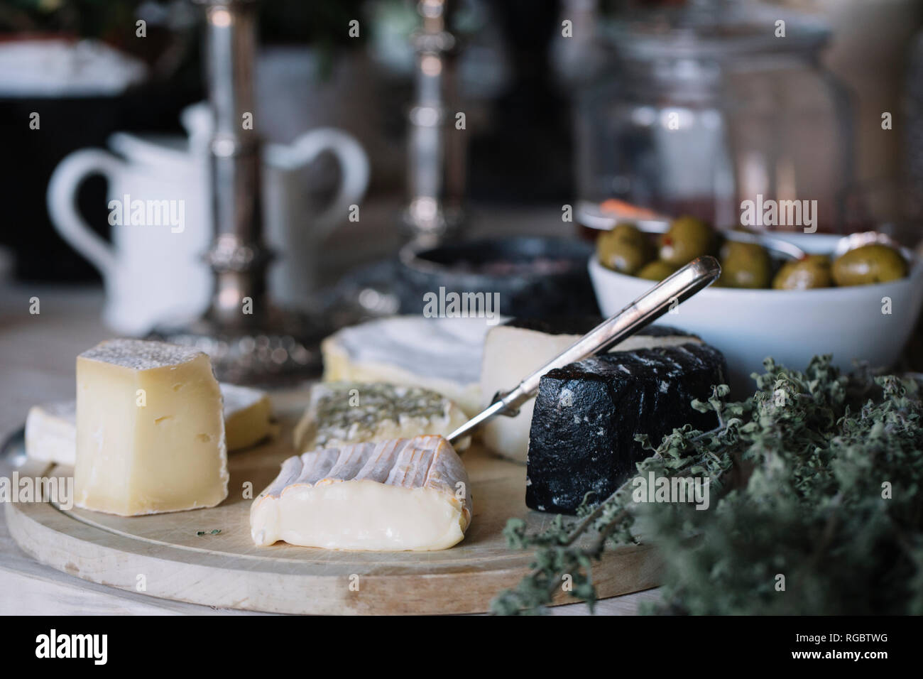 Cheese selection on the buffet of a luxury brunch Stock Photo - Alamy