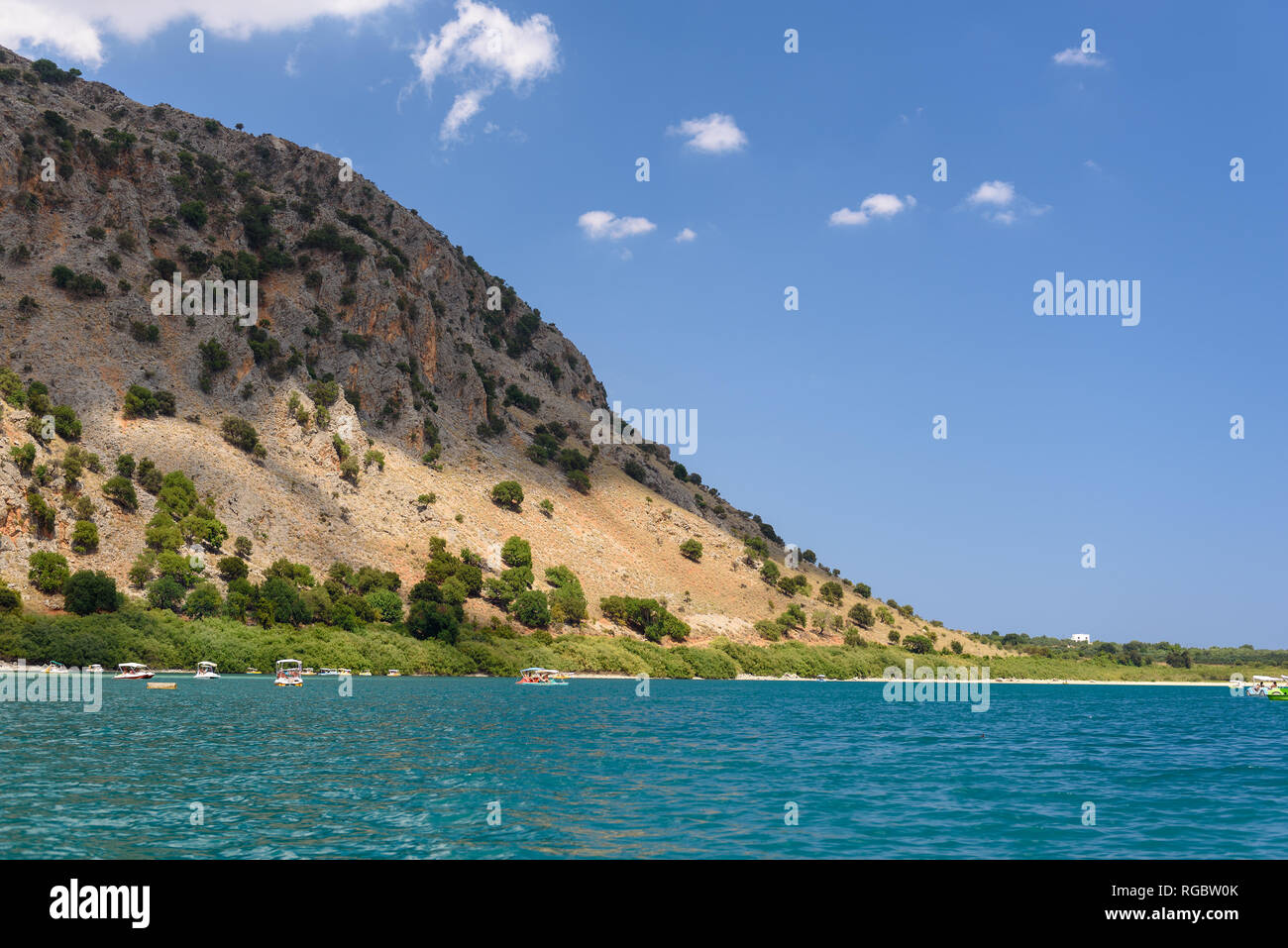 Ladscape of Kournas lake on Crete island Stock Photo - Alamy