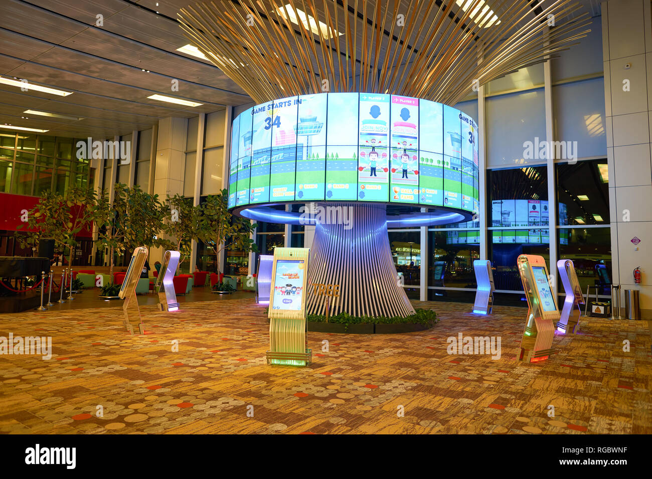 SINGAPORE - CIRCA SEPTEMBER, 2016: the Social Tree at Singapore Changi ...