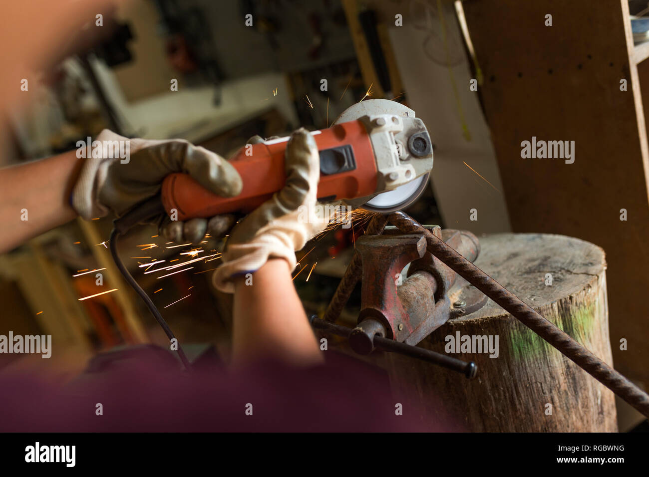 Bench grinder hi-res stock photography and images - Alamy