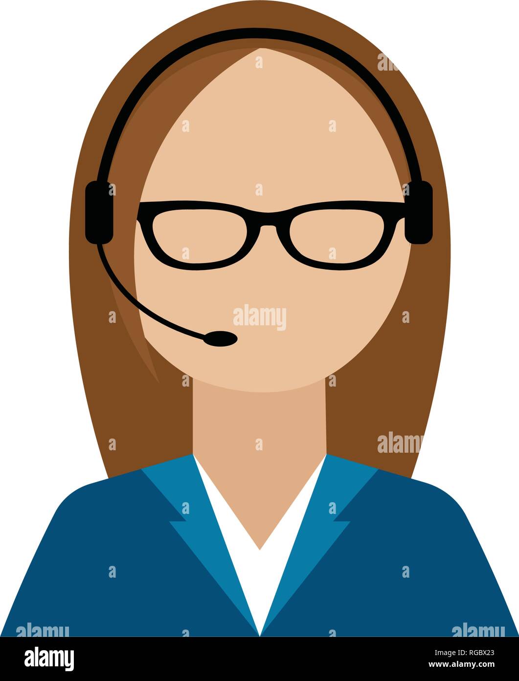 Call Center Worker Stock Vector Image & Art - Alamy
