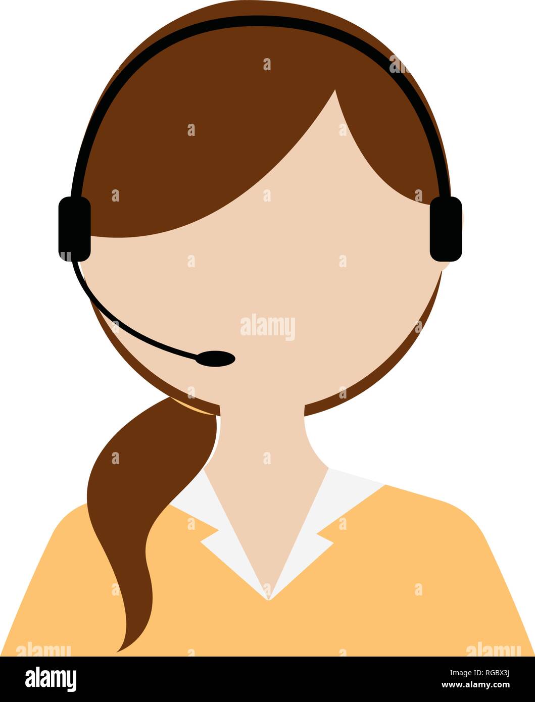 Call Center Worker Stock Vector Image & Art - Alamy