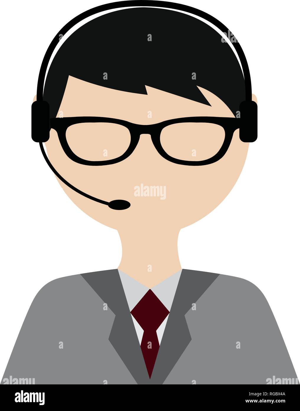Call Center Worker Stock Vector Image & Art - Alamy