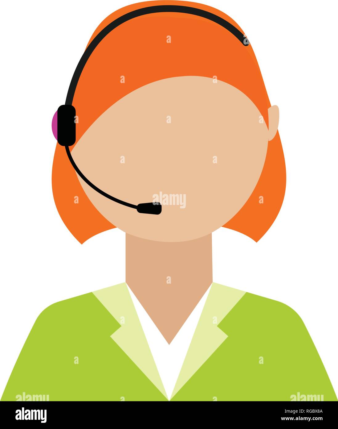 Call Center Worker Stock Vector Image & Art - Alamy