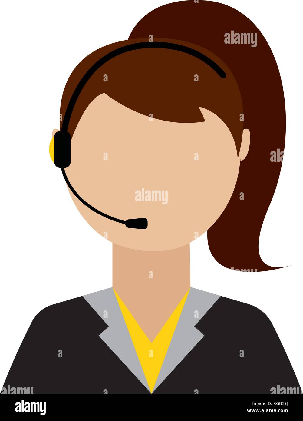 Call Center Worker Stock Vector Image & Art - Alamy