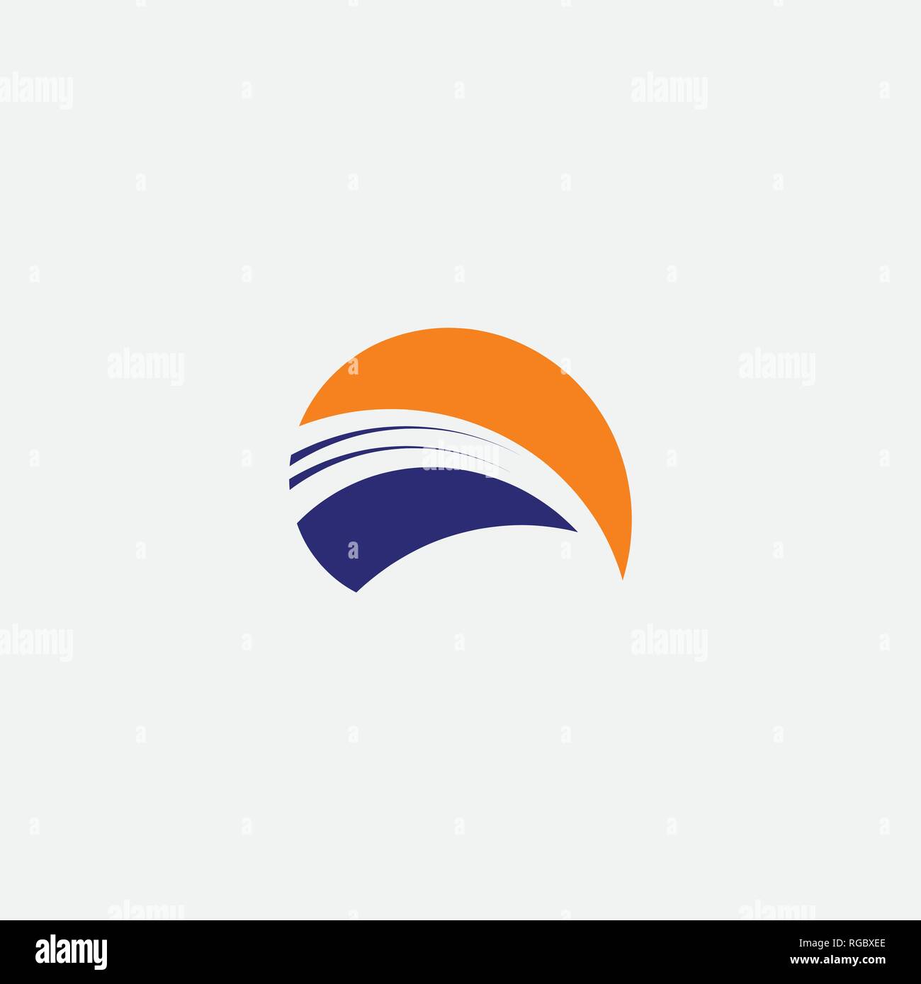 abstract sunset business logo vector sign element Stock Vector Image ...
