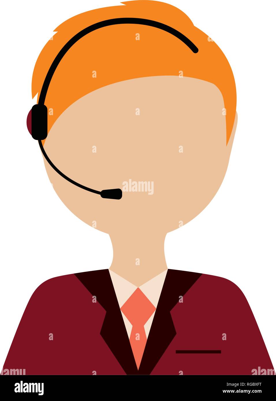 Woman talking call center Stock Vector Images - Alamy