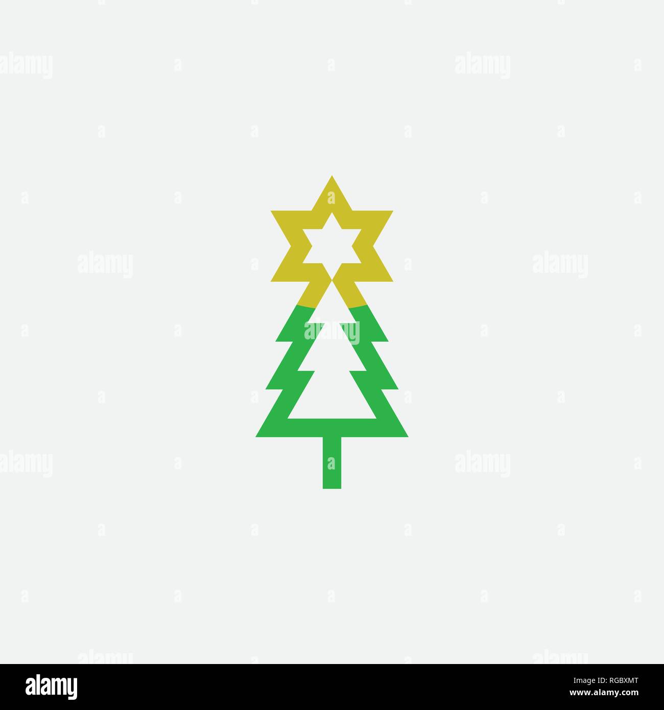 Tree star logo Stock Vector Images - Alamy