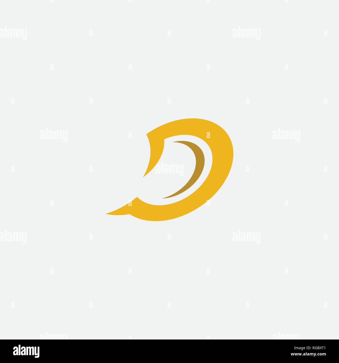 d logo letter yellow symbol vector design Stock Vector Image & Art - Alamy