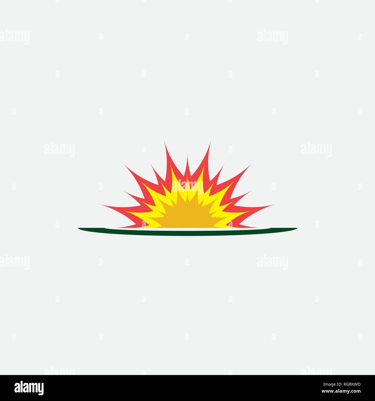 explosion icon fire symbol design element vector Stock Vector Image ...