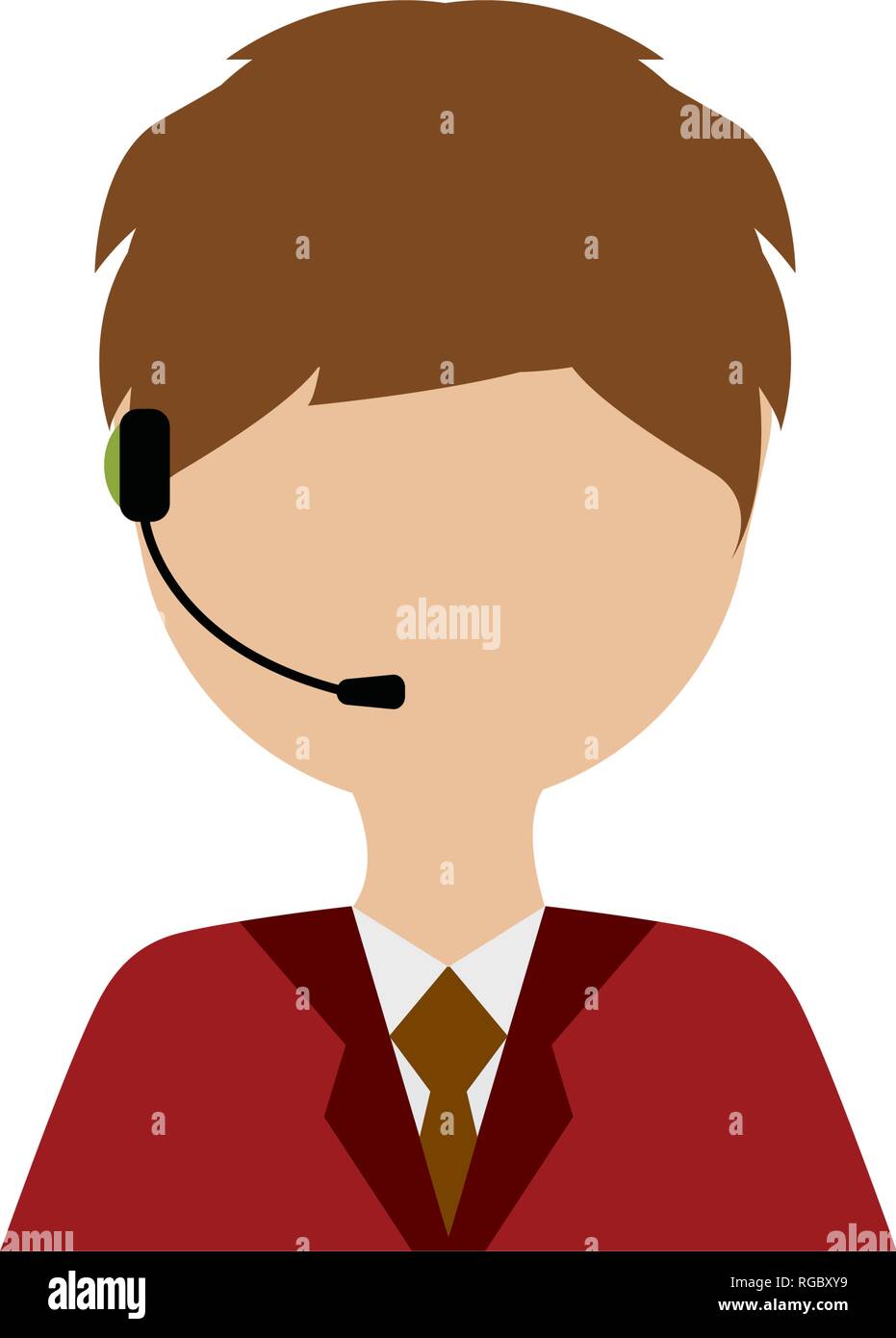 Call Center Worker Stock Vector Image & Art - Alamy