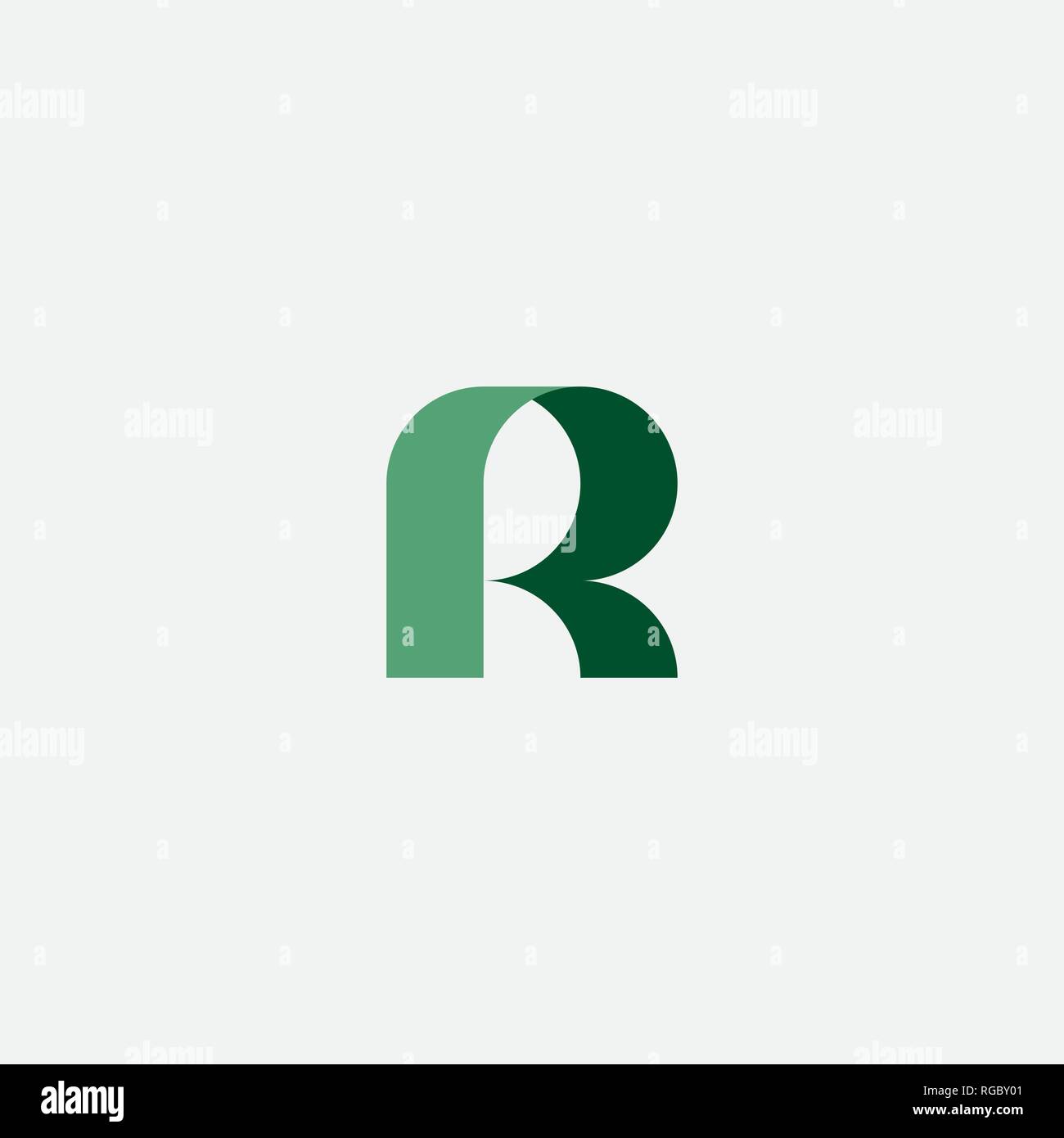 geometric green logo letter r icon Stock Vector Image & Art - Alamy