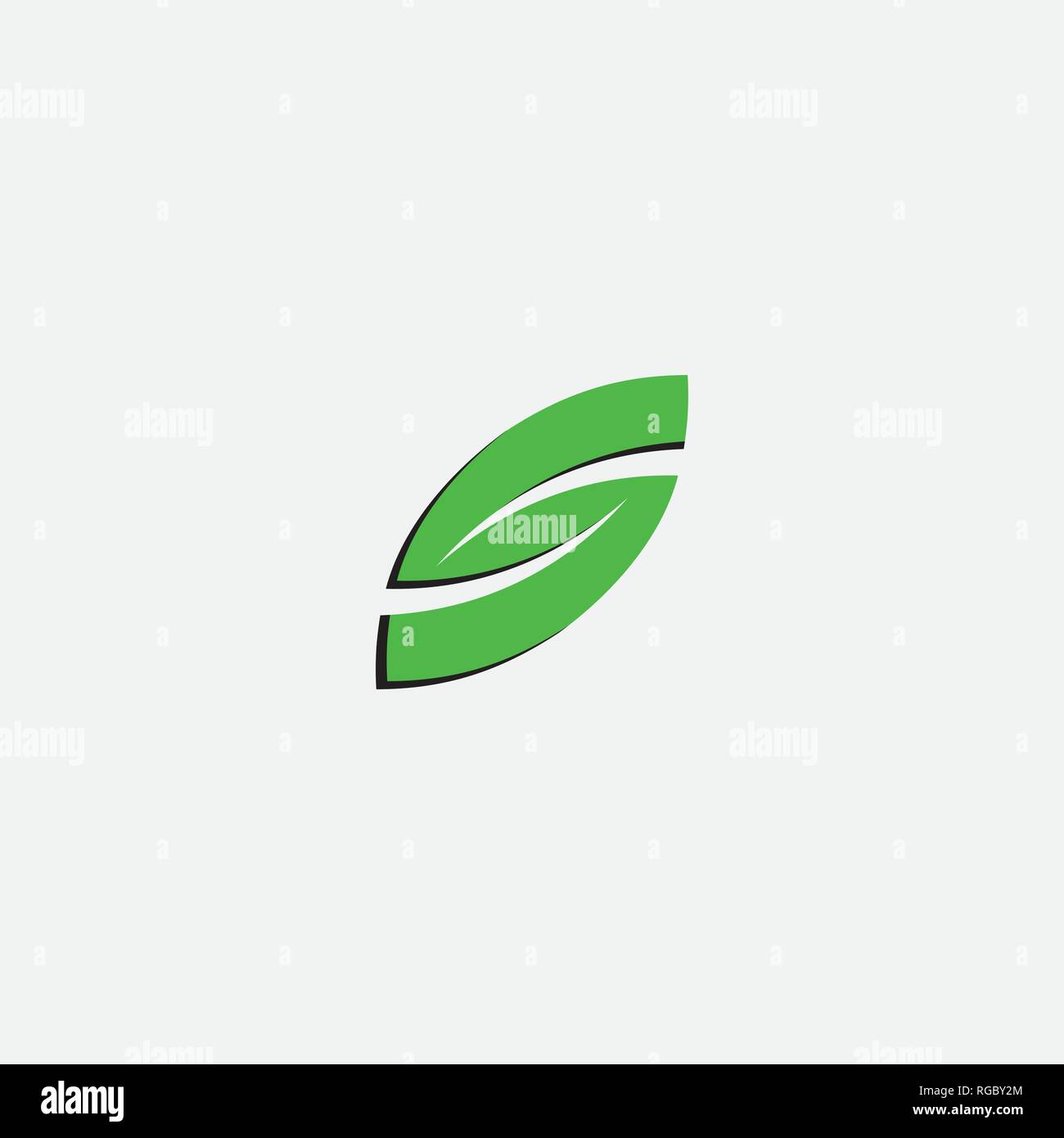 green leaf letter s icon symbol vector design Stock Vector Image & Art ...
