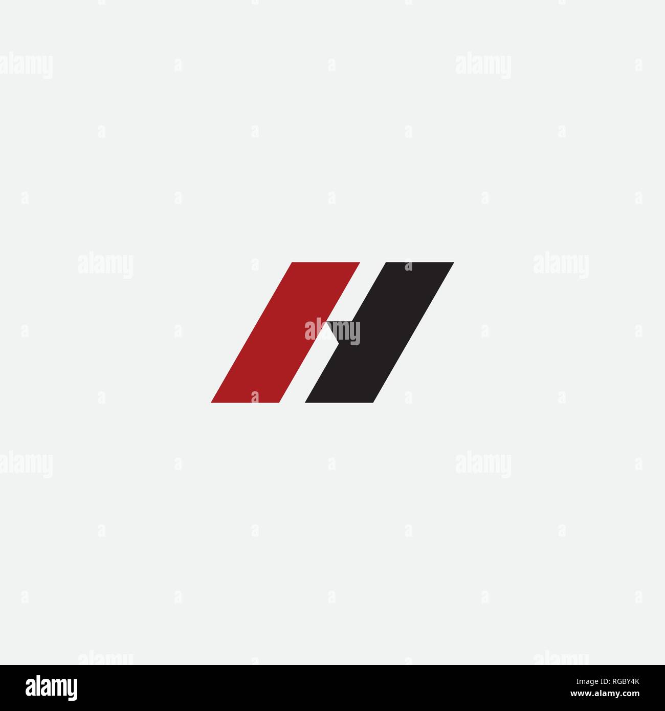 h logo red black icon letter symbol design Stock Vector Image & Art - Alamy
