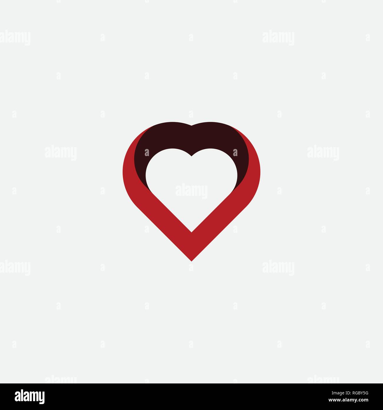 heart symbol stylized design element vector Stock Vector Image & Art ...