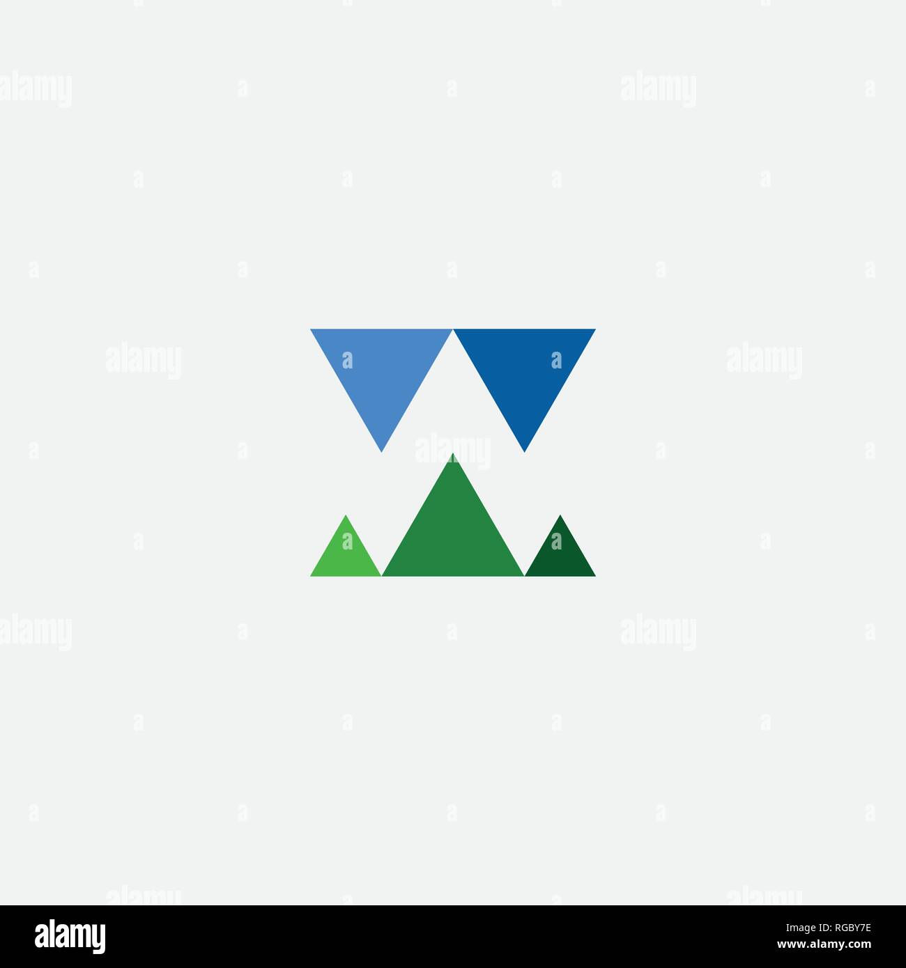 invisible letter w negative space logo vector Stock Vector Image & Art ...