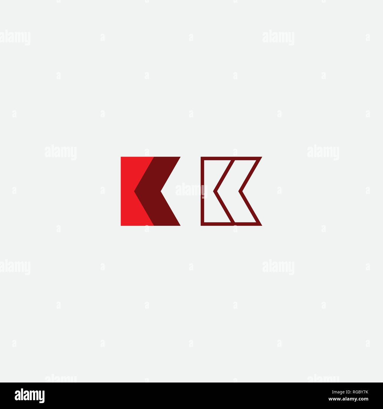 k logo sign red vector element symbol design Stock Vector Image & Art ...