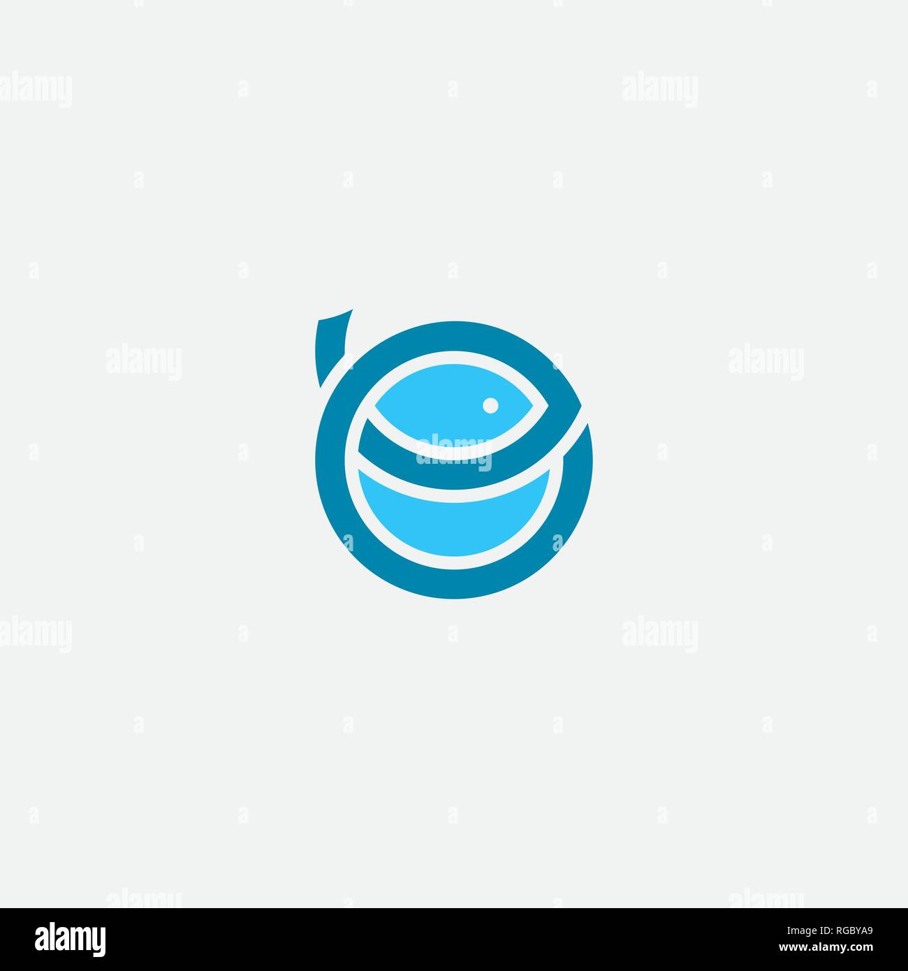 Letter logo icon fish Stock Vector Images - Alamy