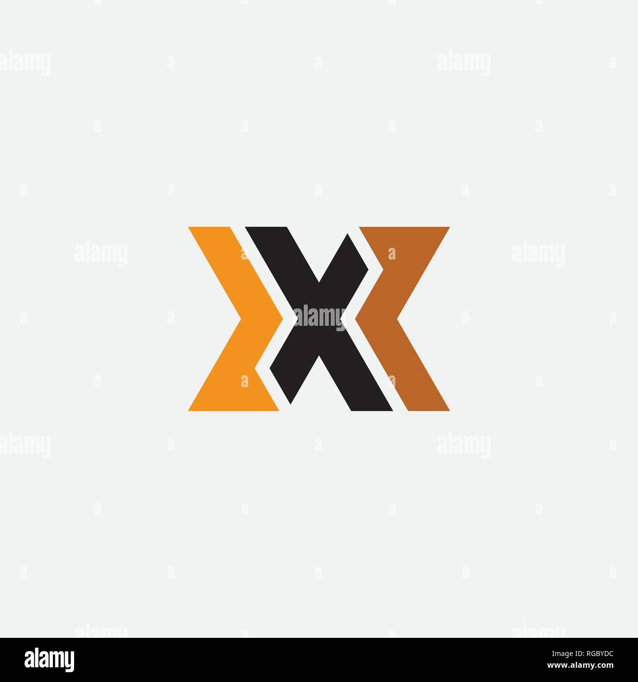 logo x icon letter orange black vector Stock Vector Image & Art - Alamy