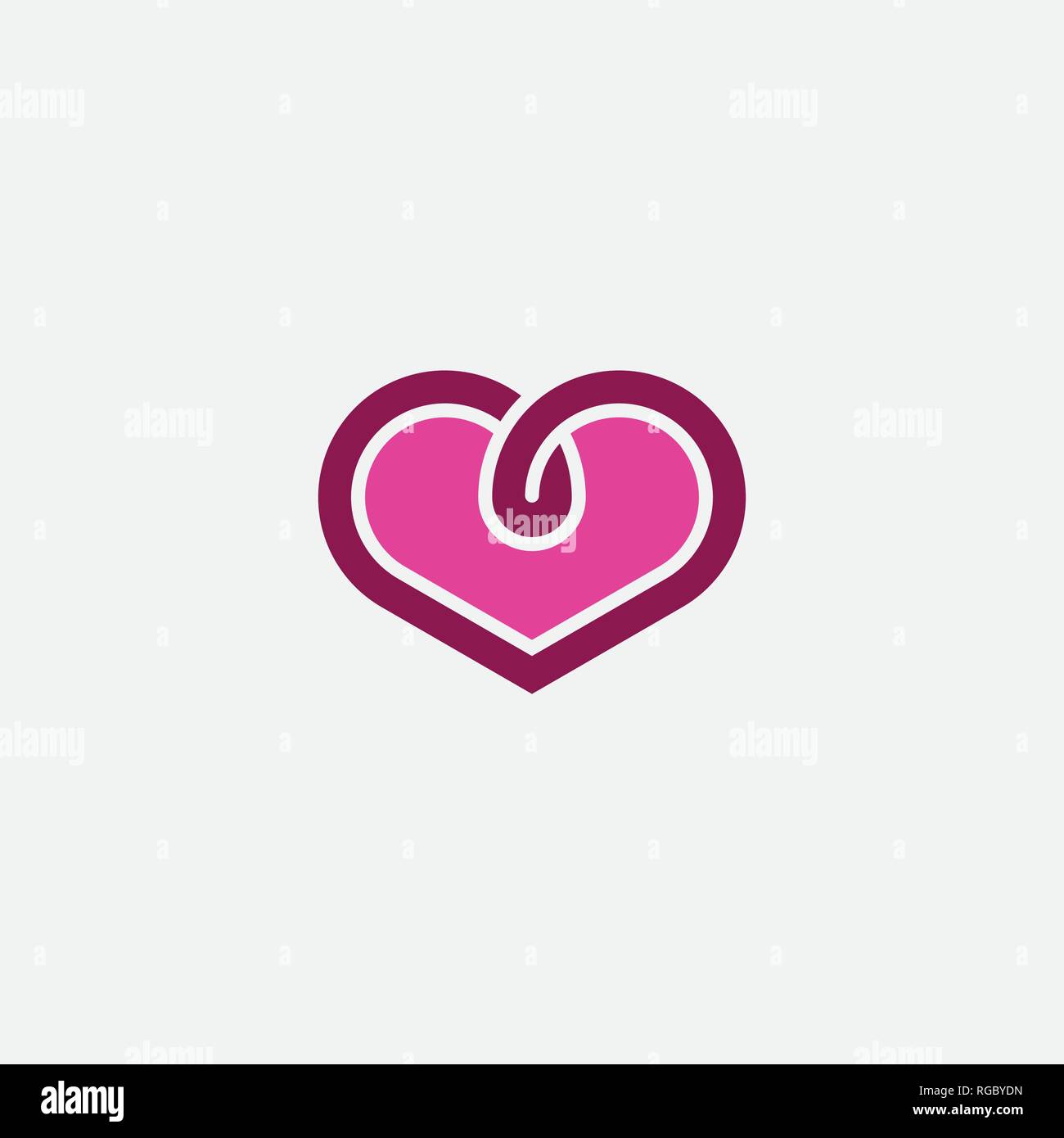 loop heart icon symbol design element Stock Vector Image & Art - Alamy