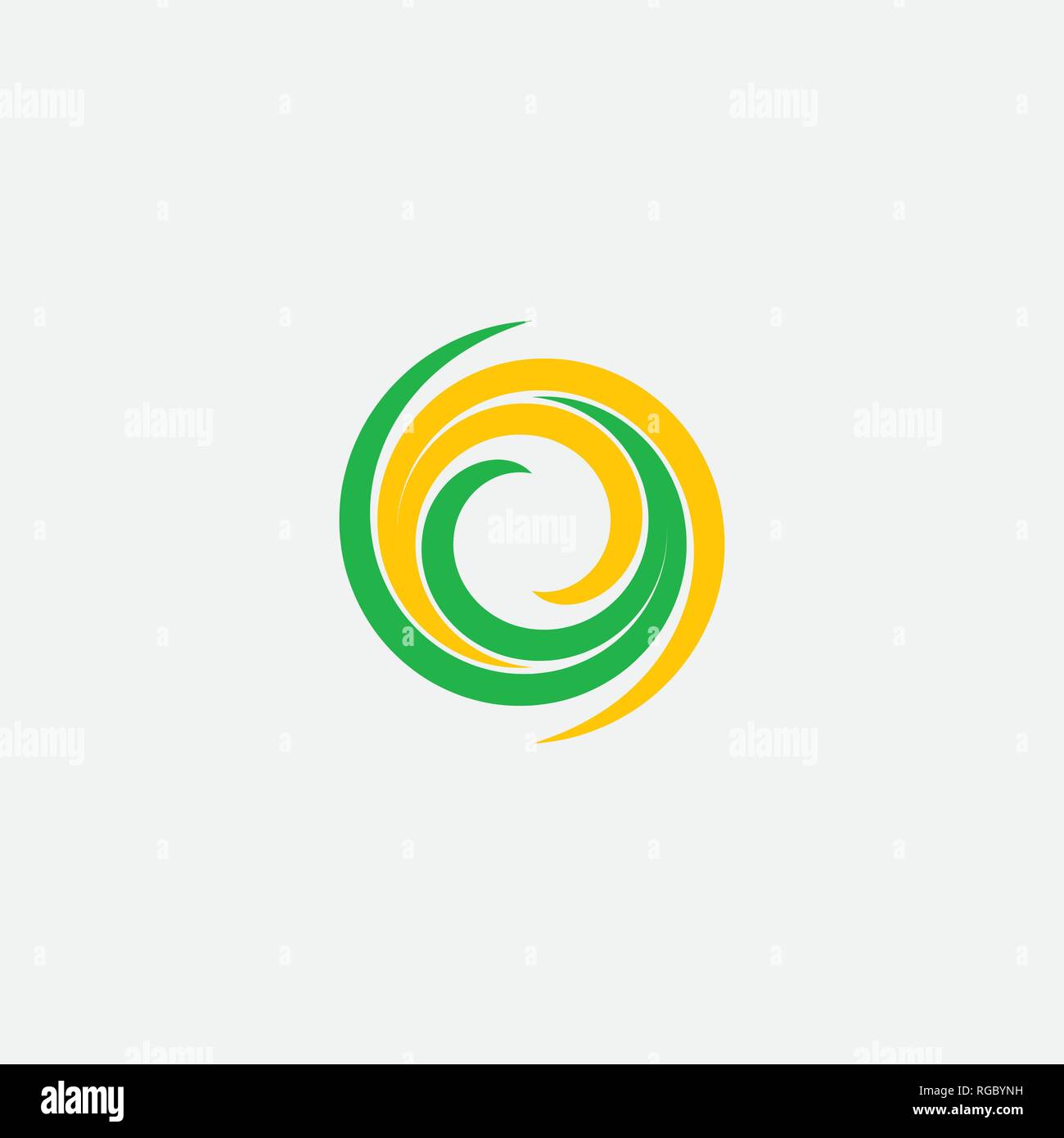natural spring wave leaf vector logo design Stock Vector Image & Art ...
