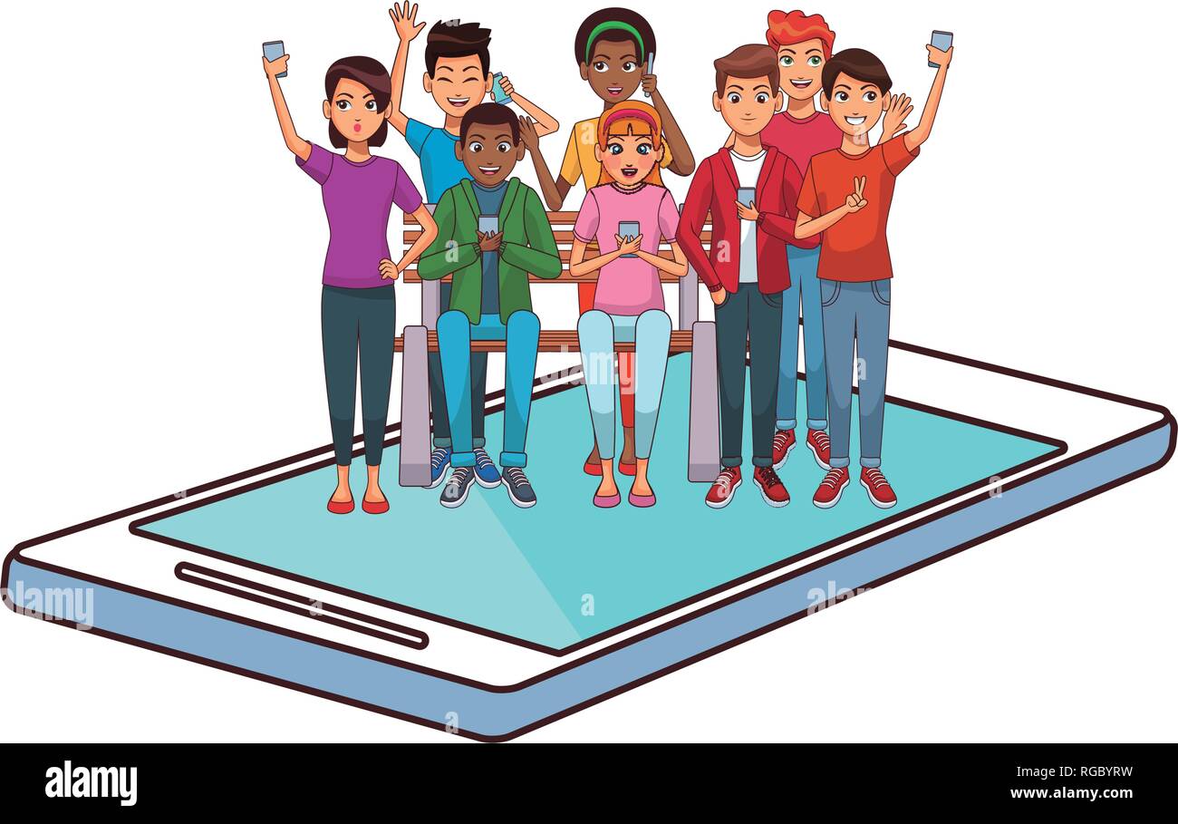 Cartoon friends hi-res stock photography and images - Alamy