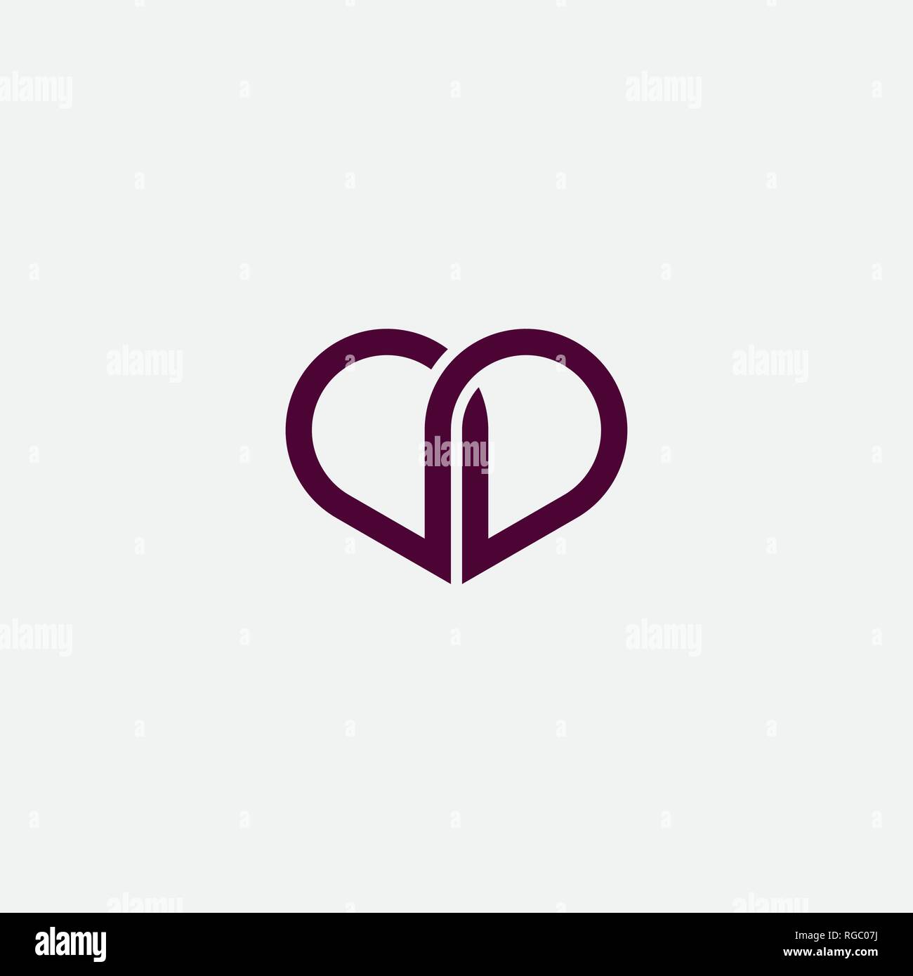 purple heart icon sign vector design Stock Vector Image & Art - Alamy