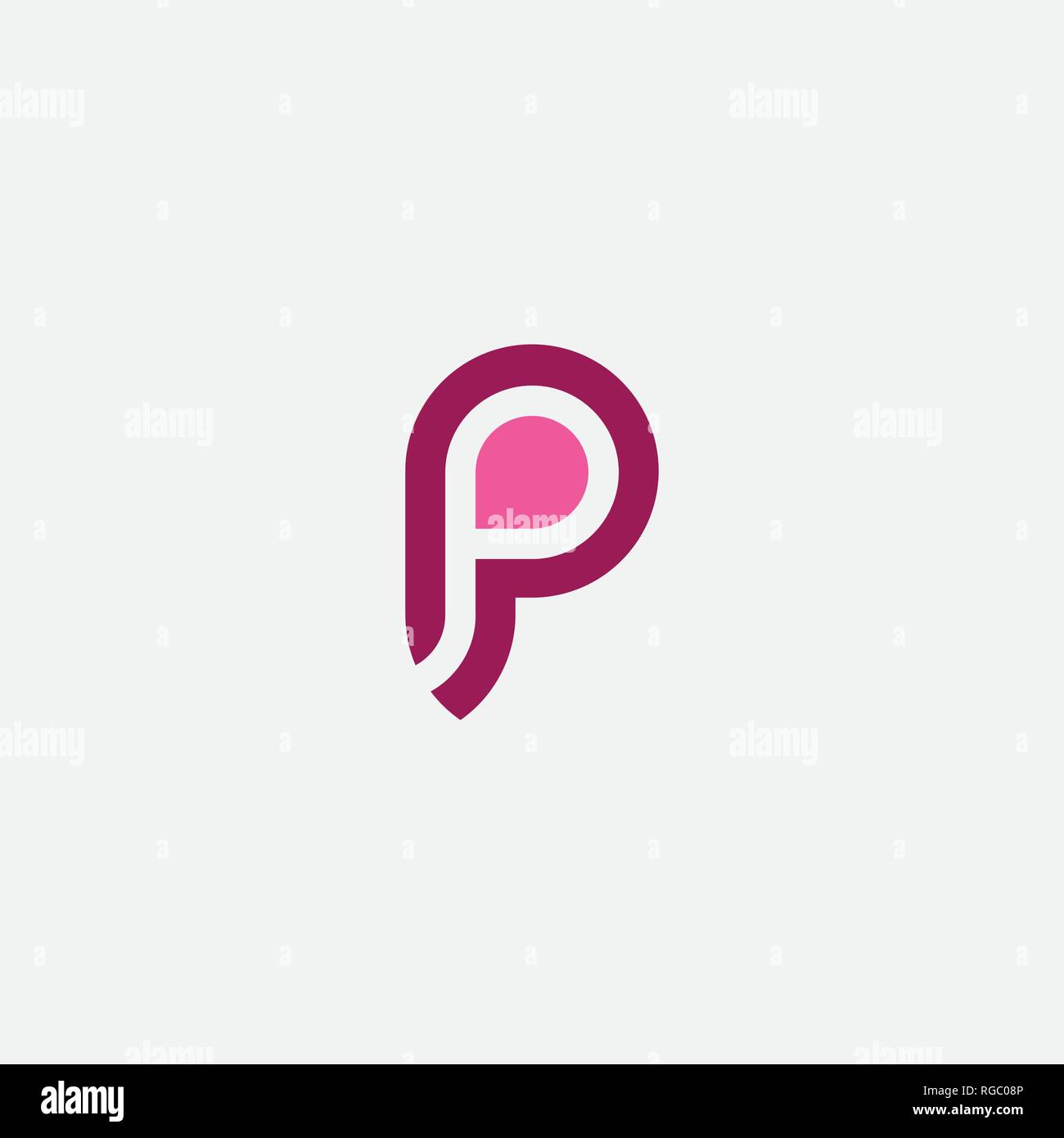 purple p logo letter vector logo sign design Stock Vector Image & Art ...