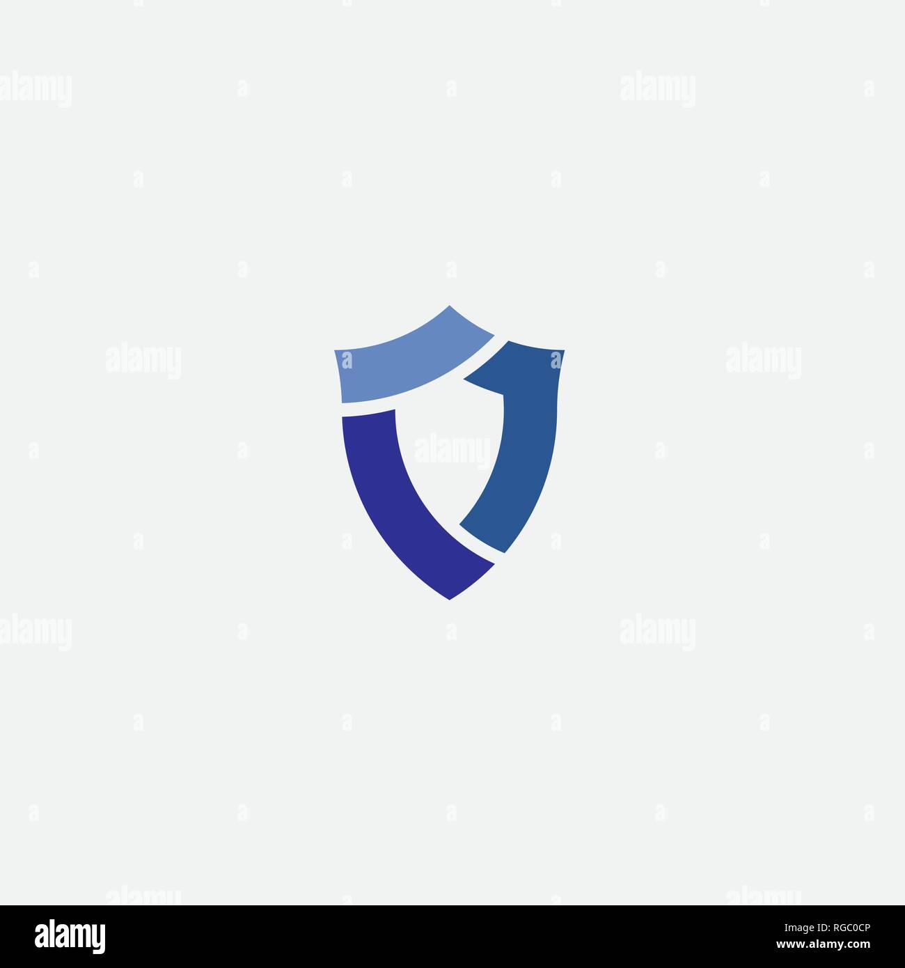 security shield icon vector blue logo design Stock Vector Image & Art ...