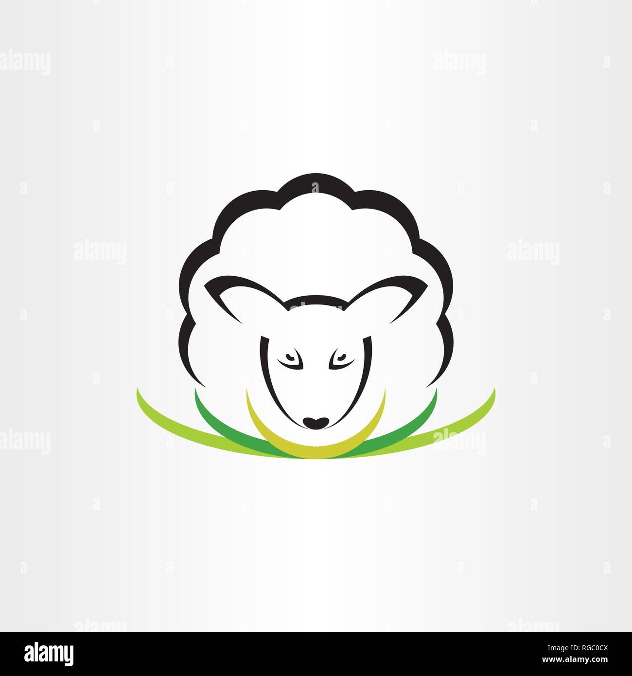sheep logo vector icon symbol sign Stock Vector Image & Art - Alamy