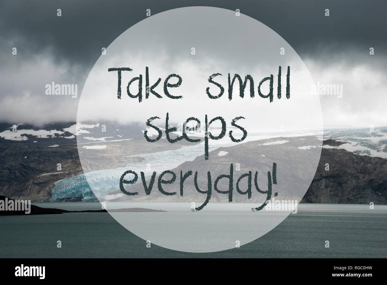 Glacier, Lake, Take Small Steps Everyday, Norway Landscape Stock Photo ...